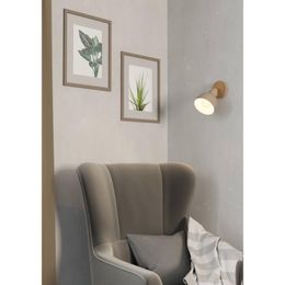 Eglo Deckenspot &raquo;ARRECIFE Wandstrahler, Stahl, E27, IP20, Schlafzimmerlampe, Flurlampe&laquo; E27 1 Stk. Spot, H23,5 x &Oslash;14,5 cm, braun, nickel-matt, 1X28W 