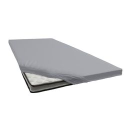 Janine Spannbettlaken &raquo;TOPPER 5001&laquo; mit Rundumgummizug grau Jersey-Elasthan, Obermaterial: 95% Baumwolle, 5% Elasthan 1 Stk., Jersey-Elasthan, 180x200 