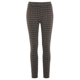 Lascana Leggings in beige schwarz gemustert | Gr.: 32/34