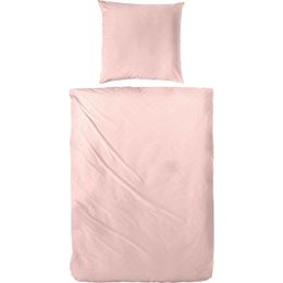 Primera Bettw&auml;sche &raquo;Falsches Uni&laquo; 3 Stk. im dezenten Look rot Mako-Satin, Obermaterial: 100% Baumwolle B/L: 200cm x 200cm, 1 Stk., 2 Stk., Mako-Satin, B/L: 