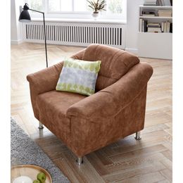 Sit & More sit&more Sessel &raquo;Salsa&laquo; mit Federkern braun Bedruckte Luxus-Microfaser (100% Polyester);Luxus-Microfaser (100% Polyester);Struktur (100% Polypropylen)
