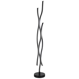 Globo LIGHTING LED Stehlampe &raquo;GERONIMO&laquo; LED-Modul 1 Stk. Warmwei&szlig; Stehleuchte, Wohnzimmer, Schlafzimmer, Flur schwarz &Oslash; 20cm H: 135cm, 1 Stk.