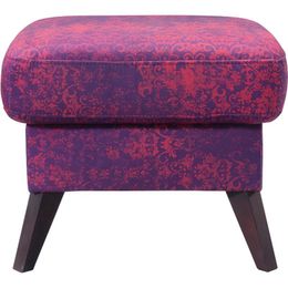 exxpo - sofa fashion Hocker &raquo;Side, extravaganter Bezug, bequem und komfortabel&laquo; rot B/H/T: 57cm x 47cm x 57cm, Microvelours