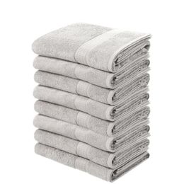 OTTO home Handt&uuml;cher &raquo;Juna, als Set und Serie erh&auml;ltlich, 8 Handt&uuml;cher, 50x100cm&laquo; 8-tlg. Handtuch-Set, 100% Baumwolle, mit Bord&uuml;re, Uni-Farben, weich 
