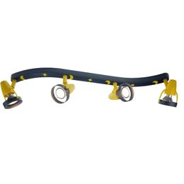 Niermann Deckenleuchte &raquo;Mond Sterne, Kinderlampe, Kinderzimmer&laquo; GU10 1 Stk. Strahlerleiste Mond + Sterne blau 3, H: 9cm, 1 Stk.
