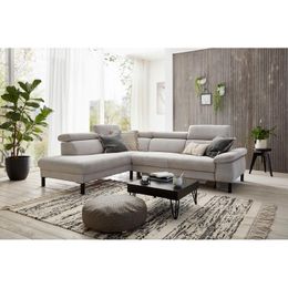 Home Affaire Ecksofa &raquo;Arnayon mit Querschl&auml;fer-Bettfunktion, Schlafsofa, gro&szlig;er Bettkasten&laquo; manuelle Kopfteilverstellung, Tonnentaschen-Federkern, 