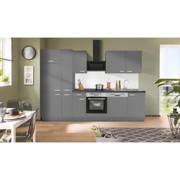 Optifit K&uuml;chenzeile &raquo;Parma&laquo; ohne E-Ger&auml;te, Breite 300 cm grau B/H/T: 300cm x 60cm