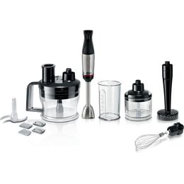Bosch Stabmixer &raquo;ErgoMaster Serie 6 MSM6M673, 4 Klingen, Mixfu&szlig; Edelstahl, schwarz&laquo; 1000 W Becher, Stampfer, Zerkleinerer gro&szlig; & klein, 10 Jahre 