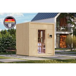 Karibu Saunahaus &raquo;Armando&laquo; verschiedene Varianten schwarz ohne Ofen, ohne Steuerung, (ohne Ofen)