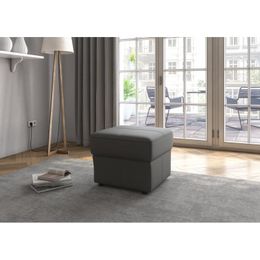 Sit & More sit&more Hocker &raquo;Freetown&laquo; auf Gleitern grau B/H/T: 59cm x 48cm x 59cm, Luxus-Microfaser ALTARA NUBUCK