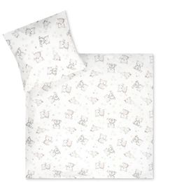 Julius Z&ouml;llner Kinderbettw&auml;sche &raquo;H&auml;schen und Eule&laquo; 2 Stk. mit Hasen und Eule wei&szlig; Renforc&eacute;, Obermaterial: 100% Baumwolle B/L: 80cm x 80cm, 1 Stk., 1 Stk., Renforc&eacute;, 
