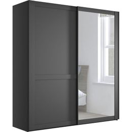 Wiemann Schwebet&uuml;renschrank &raquo;G&ouml;teborg&laquo; Querriegel und Griffleisten im Korpusfarbton, inkl. Spiegel grau Glas, Holzwerkstoff B/H/T: 197,3cm x 220cm x 