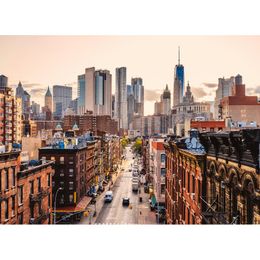 Livingwalls living walls Fototapete &raquo;Designwalls New York Views 2&laquo; glatt Vlies, Wand, Schr&auml;ge, Decke bunt Vlies B/L: 3,5m x 2,55m