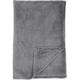 Schiesser Wohndecke &raquo;Mia leichte Kuscheldecke f&uuml;r Couch, Sofa und als Tagesdecke&laquo; OEKO-TEX zertifiziert lila Polyester B/L: 150cm x 200cm