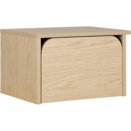 Nachtschrank &raquo;GALYS Nachtschrank&laquo; Eleganter Nachttisch beige Holzwerkstoff Eiche Rookwood Nachbildung, B/H/T: 44cm x 27cm x 34cm, Schubladen: 1 Stk. 