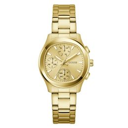 Guess Damen Multifunktionsuhr &raquo;BIRDIE&laquo; Quarzuhr, Armbanduhr, Damenuhr, Edelstahlarmband, analog, Wochentag Einheitsgr&ouml;&szlig;e