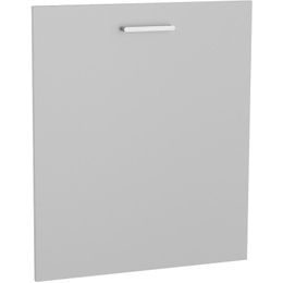 KOCHSTATION Frontblende &raquo;KS-Lucy&laquo; Breite 60 cm, Metallgriff, f&uuml;r vollintegrierten Geschirrsp&uuml;ler grau Holzwerkstoff B/H/T: 59,6cm x 70cm x 1,6cm