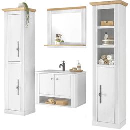 OTTO home Badm&ouml;bel-Set &raquo;WESTMINSTER, Bad im Landhausstil, 4-teiliges Badezimmer&laquo; 4 Stk. tlg. wei&szlig; B/H/T: 220cmcm x 203cmcm x 46cmcm