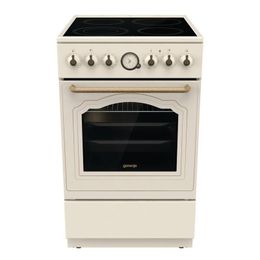 Gorenje Elektro-Standherd &raquo;GECS5B70CLI&laquo; Aqua Clean Retro Design. Zeitlose Eleganz f&uuml;r jede K&uuml;che beige Stufenlose Temperaturregelung f&uuml;r pr&auml;zises 