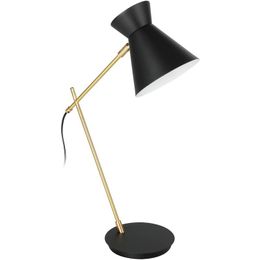 Eglo Tischleuchte &raquo;AMEZAGA&laquo; E27 1 Stk. Tischleuchte in schwarz und messing aus Stahl - exkl. E27 - 10W schwarz H: 57,5cm, 1 Stk.