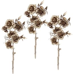 I.GE.A. Kunstblume &raquo;Rose&laquo; Kunstrose, Rosenzweig, 3er Set rosa Obermaterial: 98% Kunststoff, 2% Polyester B/H/L: 14cm x 54cm x 12cm, 3 Stk.