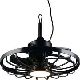 REALITY LEUCHTEN LED Deckenleuchte &raquo;OSLO mit Ventilator, Deckenventilator mit H&auml;ngevorrichtung + 3m Kabel&laquo; LED-Board 1 Stk. Farbwechsler warmwei&szlig; - 