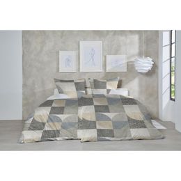 Primera Bettw&auml;sche &raquo;Feinbiber-Bettw&auml;sche&laquo; 2 Stk. samtweich und nat&uuml;rlich aus reiner Baumwolle grau Flanell, Obermaterial: 100% Baumwolle B/L: 135cm x 200cm, 1