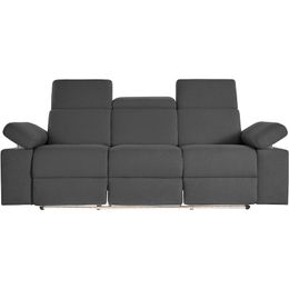 Home Affaire 3-Sitzer &raquo;Kilado&laquo; mit 2x Relaxfunktion, verstellbarer Armlehne, Kopfteilverstellung grau Struktur fein (95% Polyester 5%Nylon) B/H/T: 