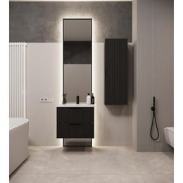 Welltime Waschtisch &raquo;TIBU mit Waschbecken. 2 Schubladen. 2 Breiten (60/80cm) und 4 Farben&laquo; Badschrank mit Waschbecken, Softclose, Ma&szlig;e B/H/T: 61/53/47