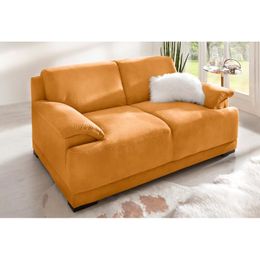 Home Affaire 2-Sitzer &raquo;Telos, Boxspring-Federung toller Sitzkomfort, zeitlos & komfortabel&laquo; mit Boxspring-Federung gelb Chenille (100% Polyester);