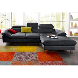 COTTA Ecksofa &raquo;Driver L-Form, B: 268 cm, moderne Couch mit Wellenunterfederung, Leder&laquo; Kopfteilverstellung, opt. Schlaffunktion + XL Bettkasten, LF: