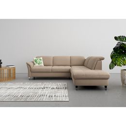 Sit & More sit&more Ecksofa &raquo;Maggiore L-Form&laquo; wahlweise mit Kopfteilverstellung, Schlaffunktion und Stauraum grau 98% Polyester, 2% Polyamid B/H/T: 261cm x 224cm