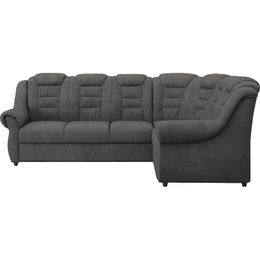 OTTO home Ecksofa &raquo;Boston L-Form&laquo; mit hoher R&uuml;ckenlehne, wahlweise mit Schlaffunktion & Stauraum grau 100% Polyester B/H/T: 266cm x 102cm x 216cm, 
