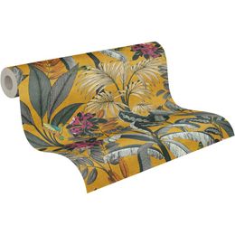 A.S. Cr&eacute;ation Vliestapete &raquo;PintWalls Dschungeltapete Floral&laquo; gemustert matt neutral glatt Bl&auml;tter Tapeten Wohnzimmer Schlafzimmer K&uuml;che modern Design Wandtapete 