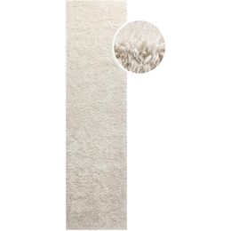 Hochflor-Teppich &raquo;Matteo HL-0961&laquo; rechteckig 50 mm H&ouml;he 100% recyceltem PET, Langflor, Shaggy, Wohnzimmer beige Polyester B : 80cm 1 Stk., 50mm, L: 