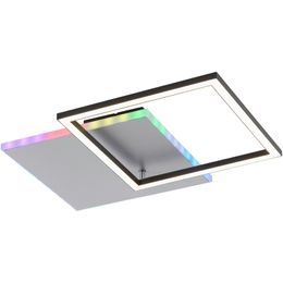 JUST LIGHT LED Deckenleuchte &raquo;RENDA&laquo; LED-Board 1 Stk. warmwei&szlig; - kaltwei&szlig; grau 2, 1 Stk.