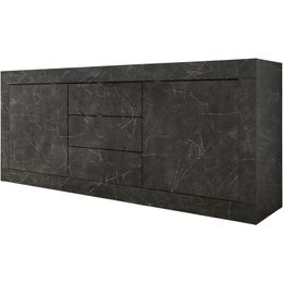 Home Affaire Sideboard &raquo;Basic Breite 210 cm, Kommode 2 T&uuml;ren, 3 Schubk&auml;sten, Anrichte,&laquo; Metallgriff, moderne Rahmenoptik, viel Stauraum, Farbauswahl 