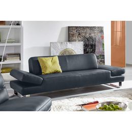 W.Schillig 2-Sitzer &raquo;taboo Designsofa mit hohem Sitzkomfort, Breite 202cm, Sitztiefe 69cm&laquo; mit &Uuml;bertiefe, inklusive Armlehnenverstellung blau 