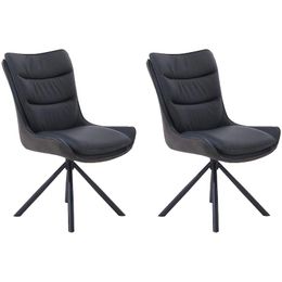 Jockenh&ouml;fer Drehstuhl &raquo;Maurice (Set, 2 St.)&laquo; (Set) 2 Stk.Echtleder, inklusive Drehfunktion (360&deg;), bis 150kg belastbar schwarz B/H/T: 57cm x 92cm x 69cm, 2 Stk., 