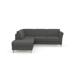 Sit & More sit&more Ecksofa &raquo;Visby L-Form&laquo; Wahlweise mit Schlaffunktion und Stauraum, frei im Raum stellbar grau B/H/T: 248cm x 87cm x 213cm, Luxus-Microfaser 