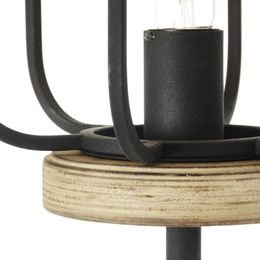 Brilliant Stehlampe &raquo;Gwen&laquo; E27 1 Stk. 163 cm H&ouml;he, &Oslash; 25 cm, E27, Metall/Holz, antik holz/schwarz korund schwarz 1, &Oslash; 25cm H: 163cm, 1 Stk.