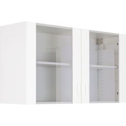 Optifit Glash&auml;ngeschrank &raquo;Helsinki&laquo; wei&szlig; Glas, Holzwerkstoff B/H/T: 100cm x 57,6cm x 34,6cm, T&uuml;ren: 2 Stk.