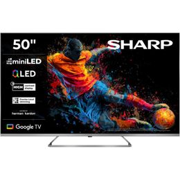 Sharp QLED Mini LED-Fernseher &raquo;4T-C50JPx&laquo; 126 cm/50 &prime;&prime; Smart-TV Smooth Motion &ndash; Rahmeninterpolationstechnologie; Google Assistant; Google Cast