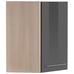 Optifit Eckh&auml;ngeschrank &raquo;Bern&laquo; grau akaziefarben, B/H/T: 60cm x 70,4cm x 34,9cm, T&uuml;ren: 1 Stk.