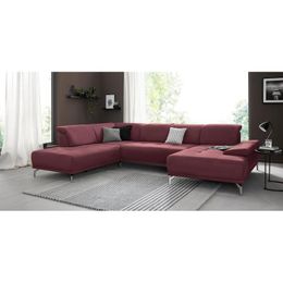 OTTO home Wohnlandschaft &raquo;Caluna&laquo; Inkl.Sitztiefenverstellung, wahlweise mit Kopf- und Armteilverstellung lila Flachgewebe Mura: (100% Polyester);Luxus