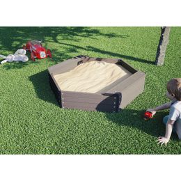Kiehn-Holz Sandkasten BxLxH: 109x109x27 cm braun Kunststoff, Massivholz B/H/L: 109cm x 27cm x 109cm