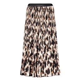 Betty Barclay Plisseerock mit Gummizug in Beige/Schwarz | Gr.: 46