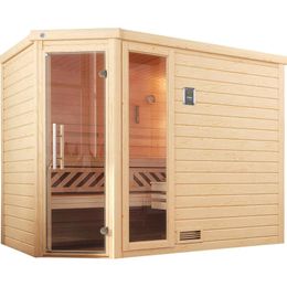 Weka Sauna &raquo;Turku&laquo; Set, 7,5 kW Bio-Ofen mit digitaler Steuerung beige Bio-Ofen, externe Steuerung, 7,5 kW