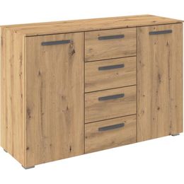 OTTO home Kombikommode &raquo;Kommode Sideboard Schubladenkommode Schlafzimmerkommode OTELI&laquo; Breite 120 cm inkl. SOFT-CLOSE-FUNKTION, mit moderner Dekor-