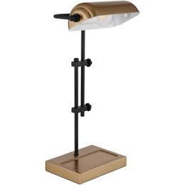 Globo LIGHTING Schreibtischlampe &raquo;MARID&laquo; E27 1 Stk. Klassische Schreibtischleuchte, Antik-look Tischleuchte, Bankerlamp gold 1, H: 50cm, 1 Stk.